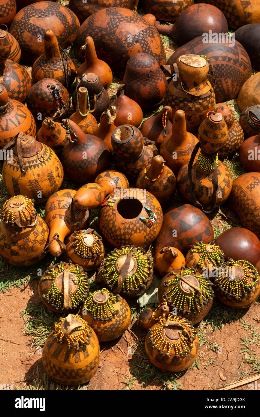Ethiopia, South Omo, Key Afer, Thursday Market, crafts section ...
