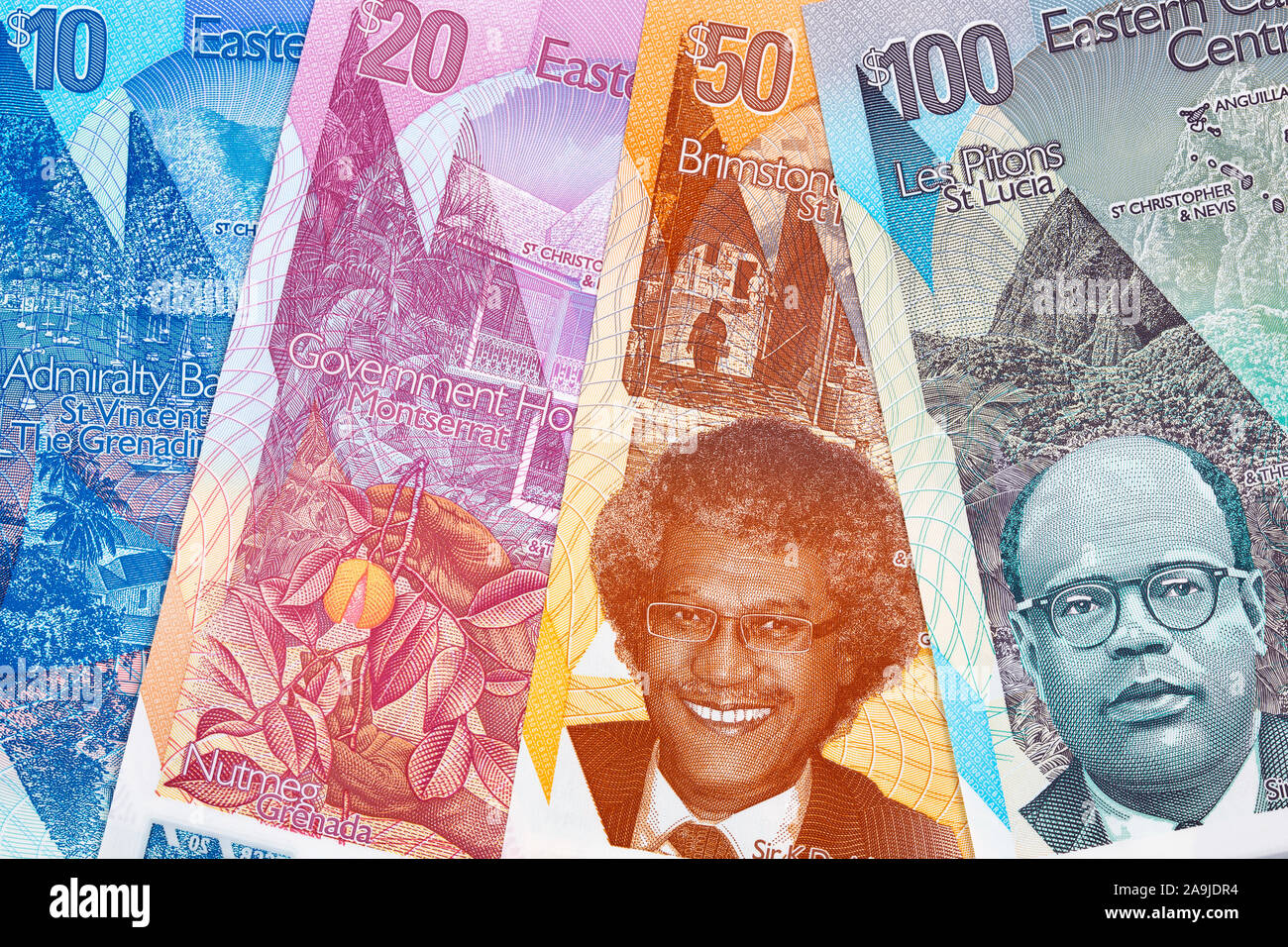 Eastern Caribbean dollar a business background Stock Photo - Alamy