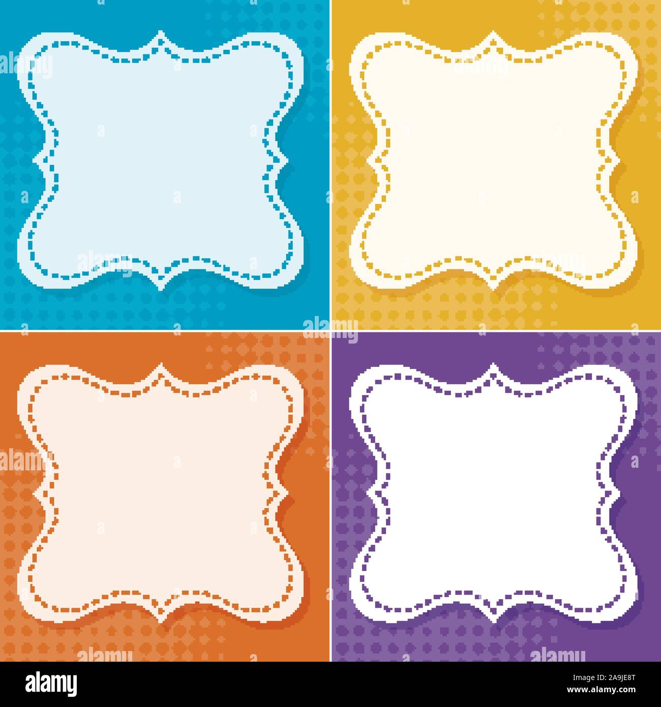 Four backgrounds with frame illustration Stock Vector Image & Art - Alamy