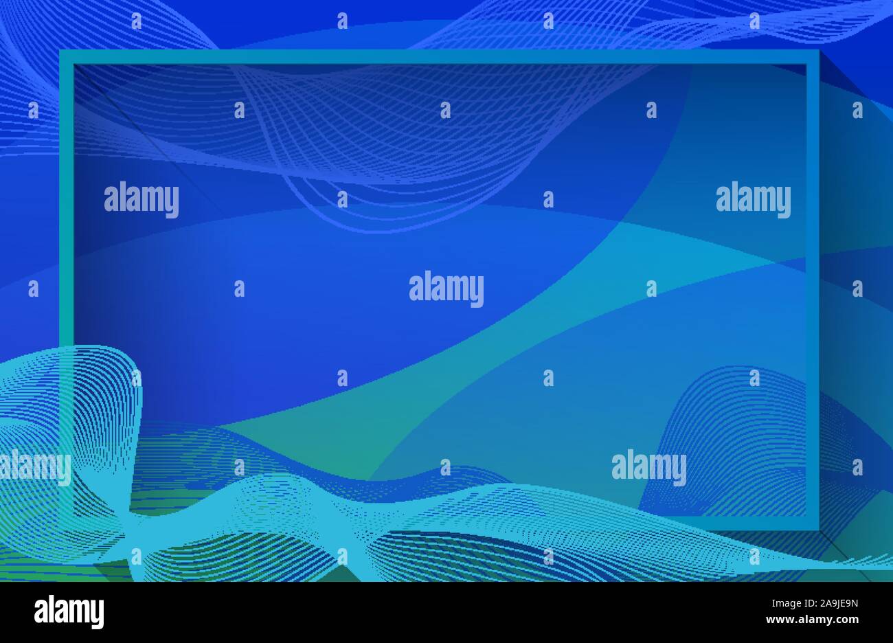 Frame template with blue background illustration Stock Vector Image ...