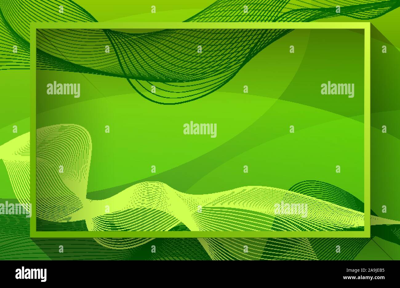 Frame template design with green background illustration Stock Vector ...