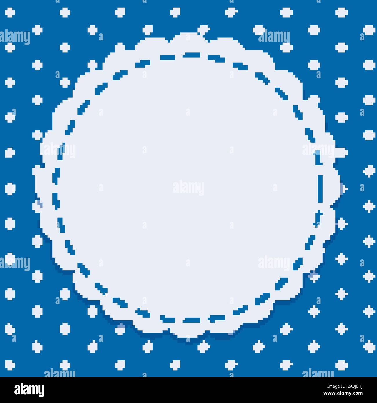 Background template in blue with round frame illustration Stock Vector ...