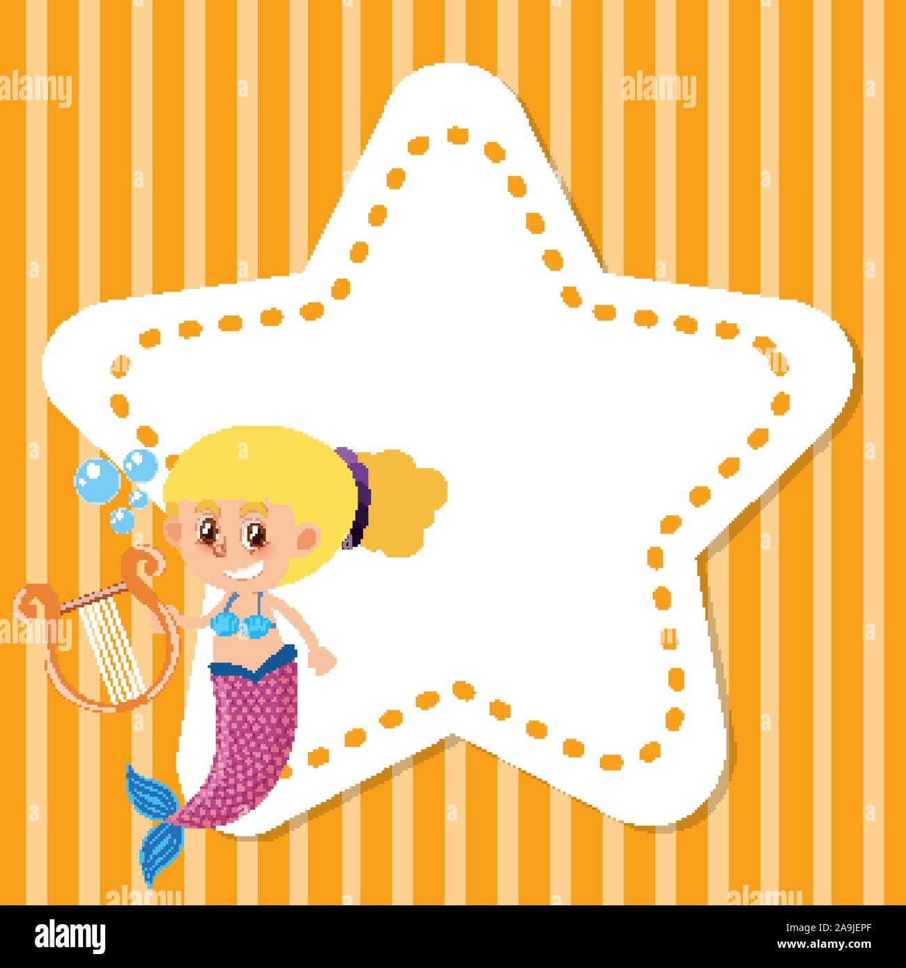Mermaid frame clipart hi-res stock photography and images - Alamy