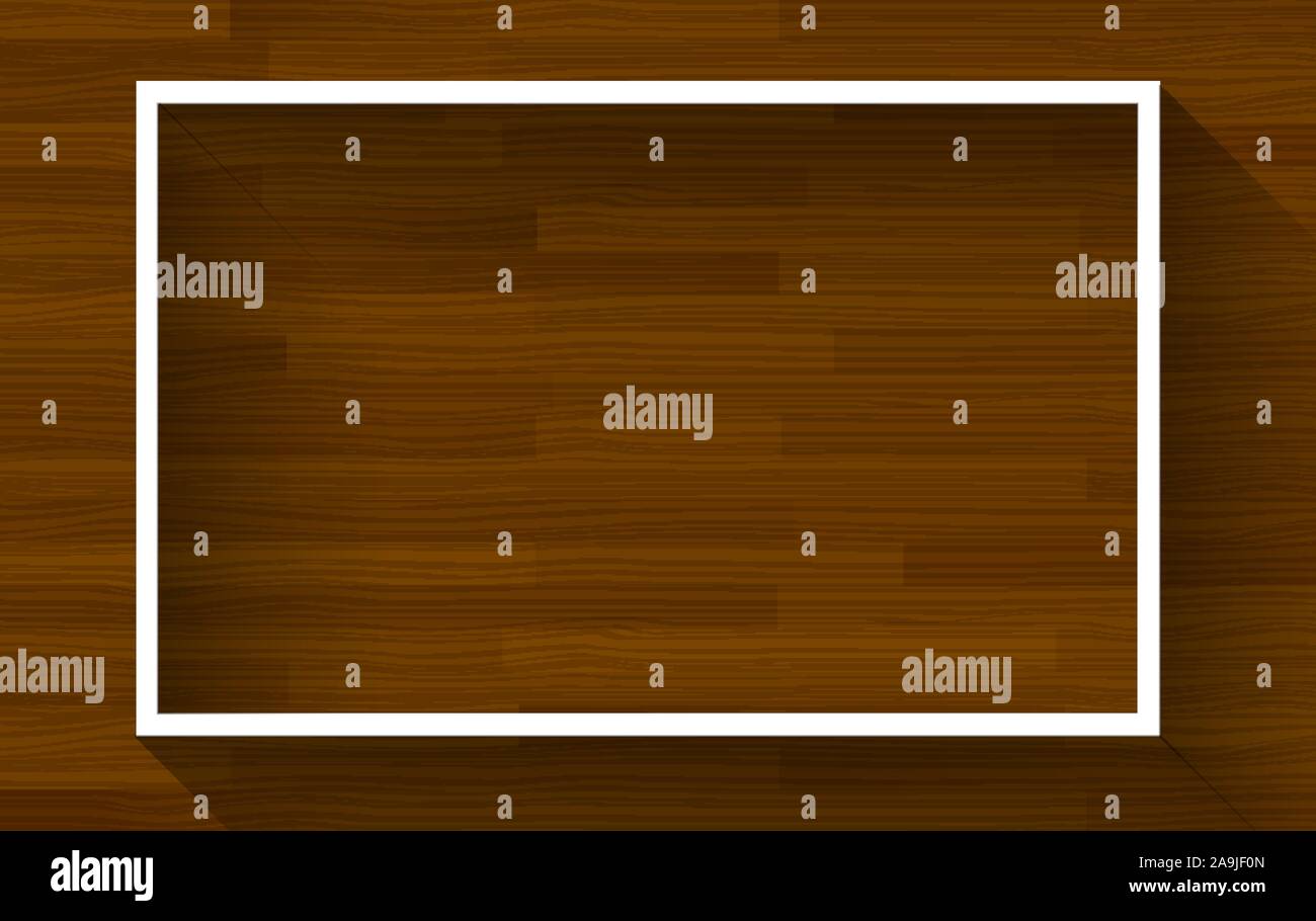 Frame template design with wooden board illustration Stock Vector Image ...