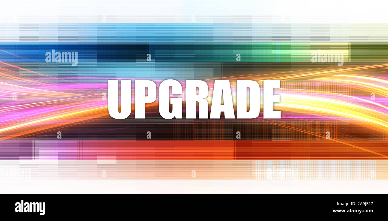 Upgrade Corporate Concept Exciting Presentation Slide Art Stock Photo ...
