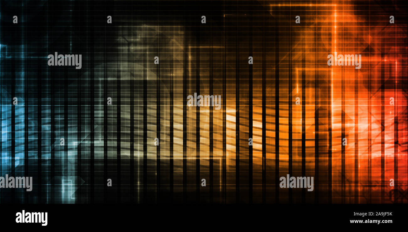 Futuristic Digital Network with Data Communication Art Stock Photo - Alamy