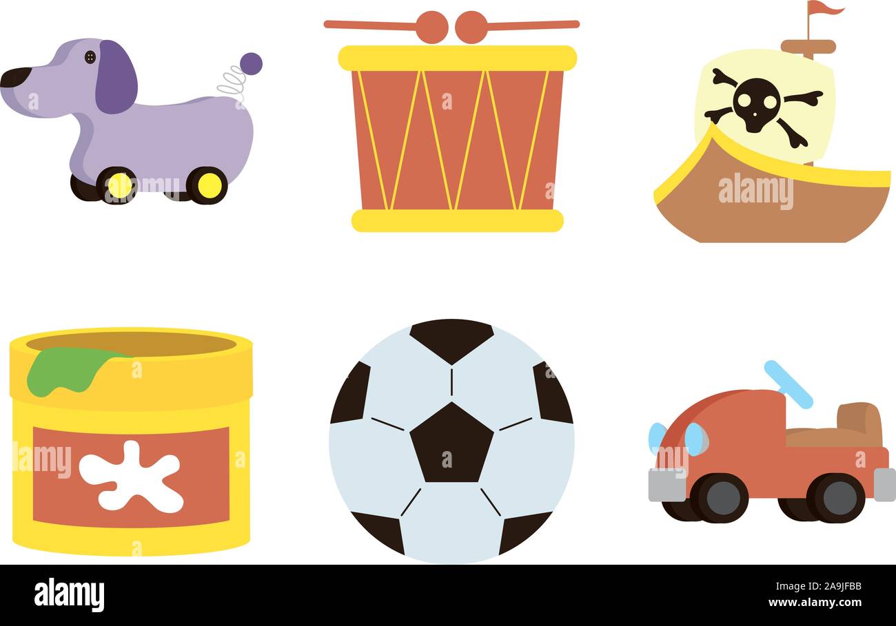 Cute doodle icons baby Cut Out Stock Images & Pictures - Alamy