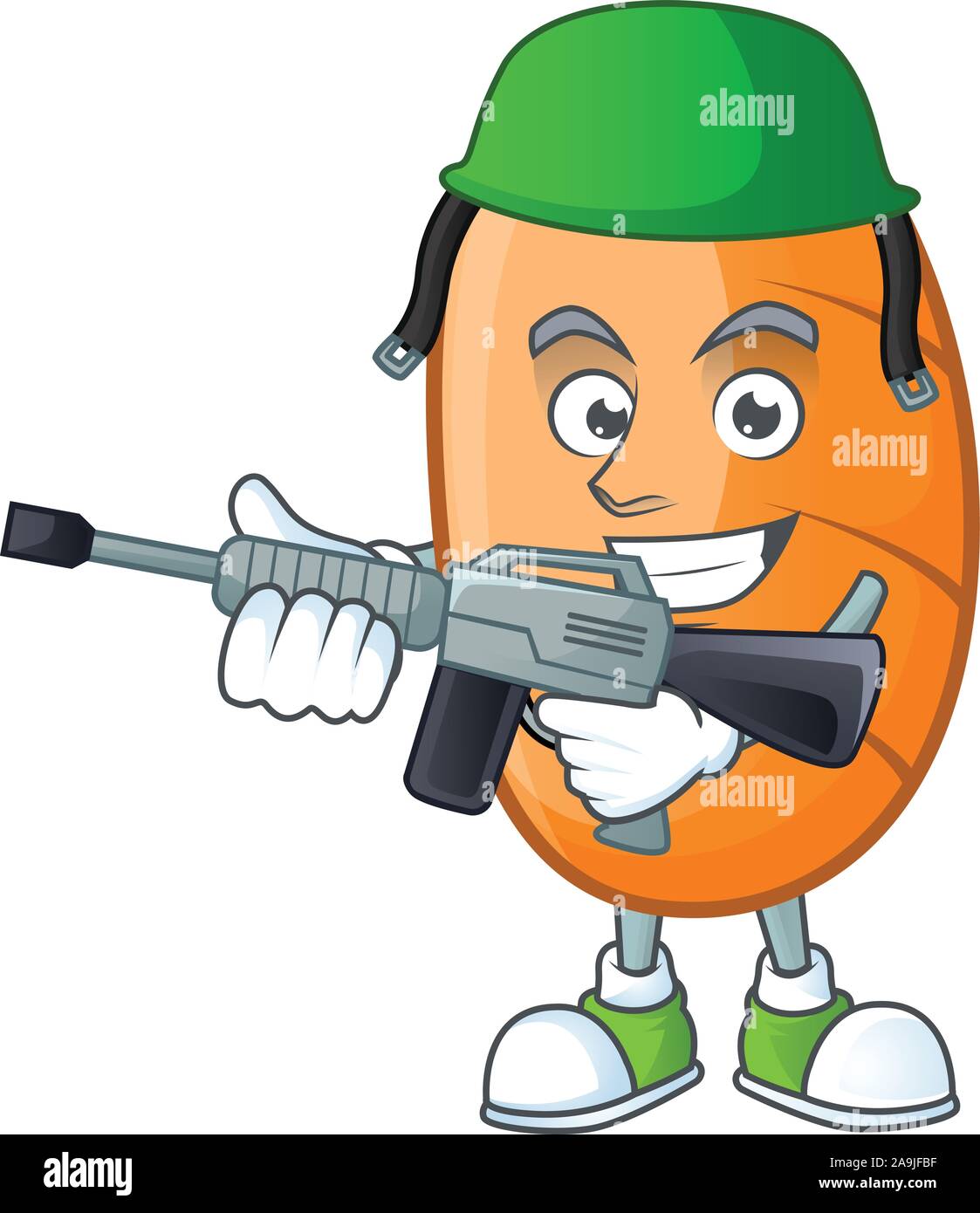 Cartoon long loaf sweet with mascot army Stock Vector Image & Art - Alamy