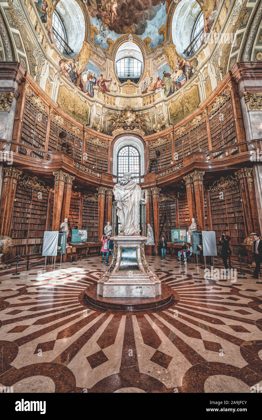 Vienna, Austria - April 28, 2019: Statue of Emperor Charles VI in ...