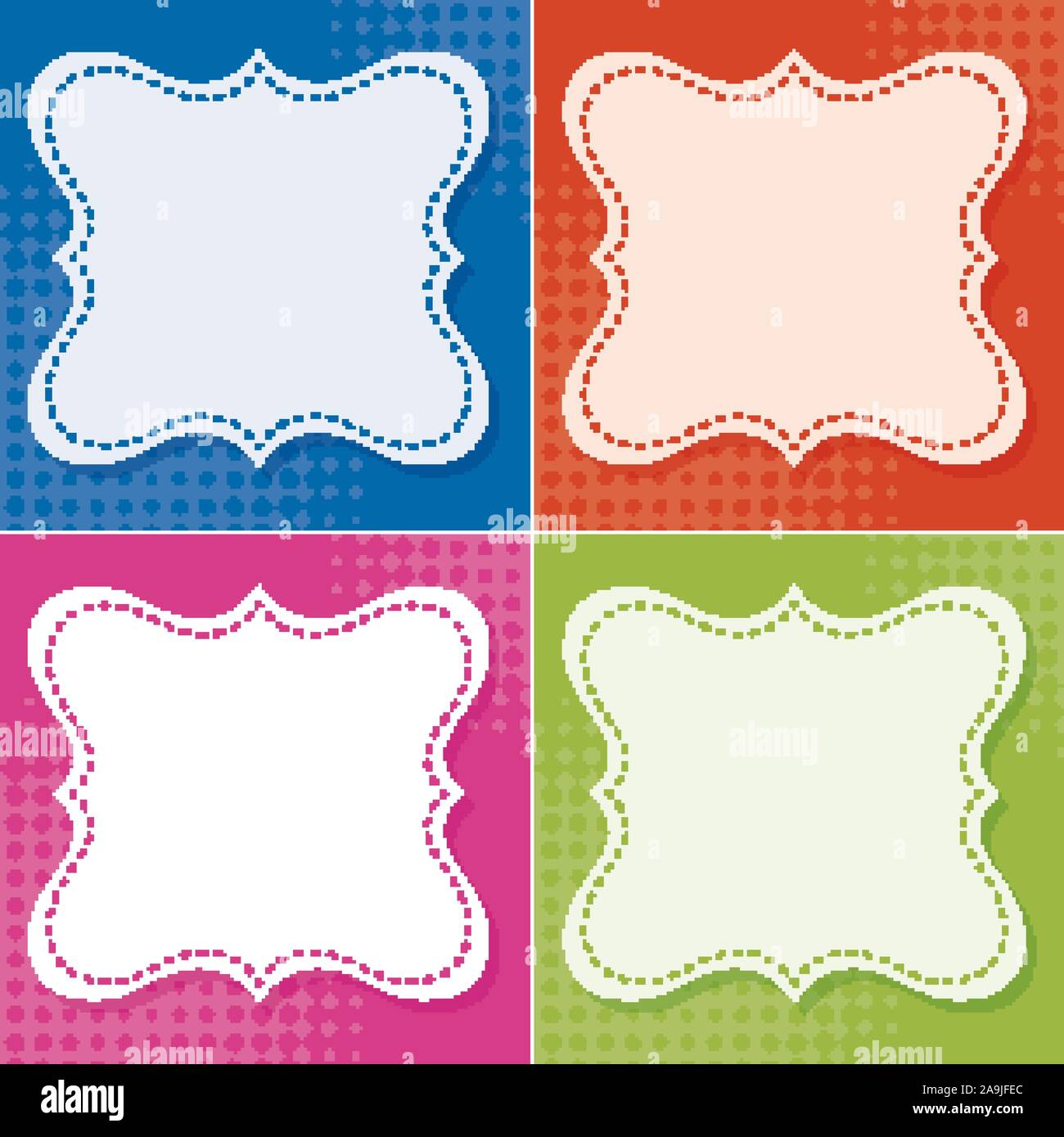 Background template in many colors with frame illustration Stock Vector ...