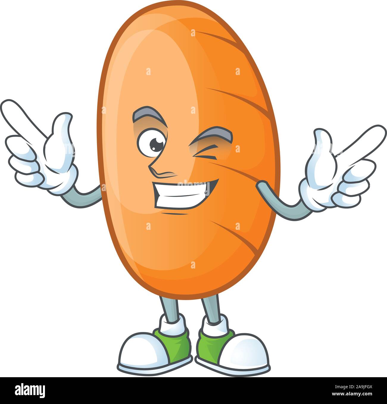 Long loaf cartoon with the character wink Stock Vector Image & Art - Alamy