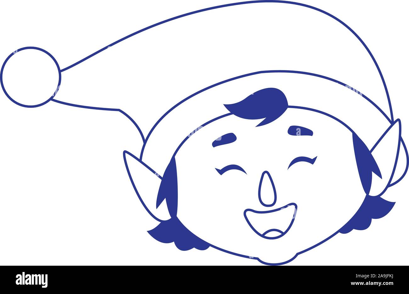 christmas elf face icon, colorful design Stock Vector Image & Art - Alamy