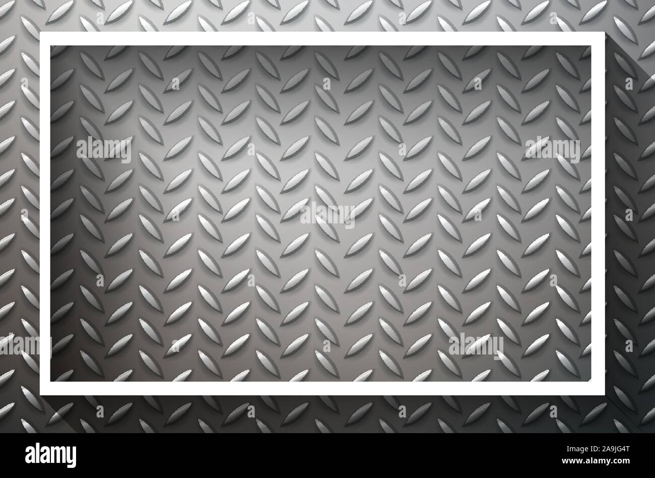 Frame template design with metalic texture illustration Stock Vector ...