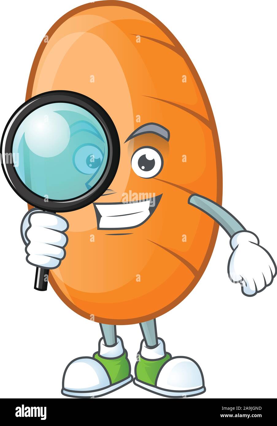 Long loaf cartoon with the character detective Stock Vector Image & Art ...