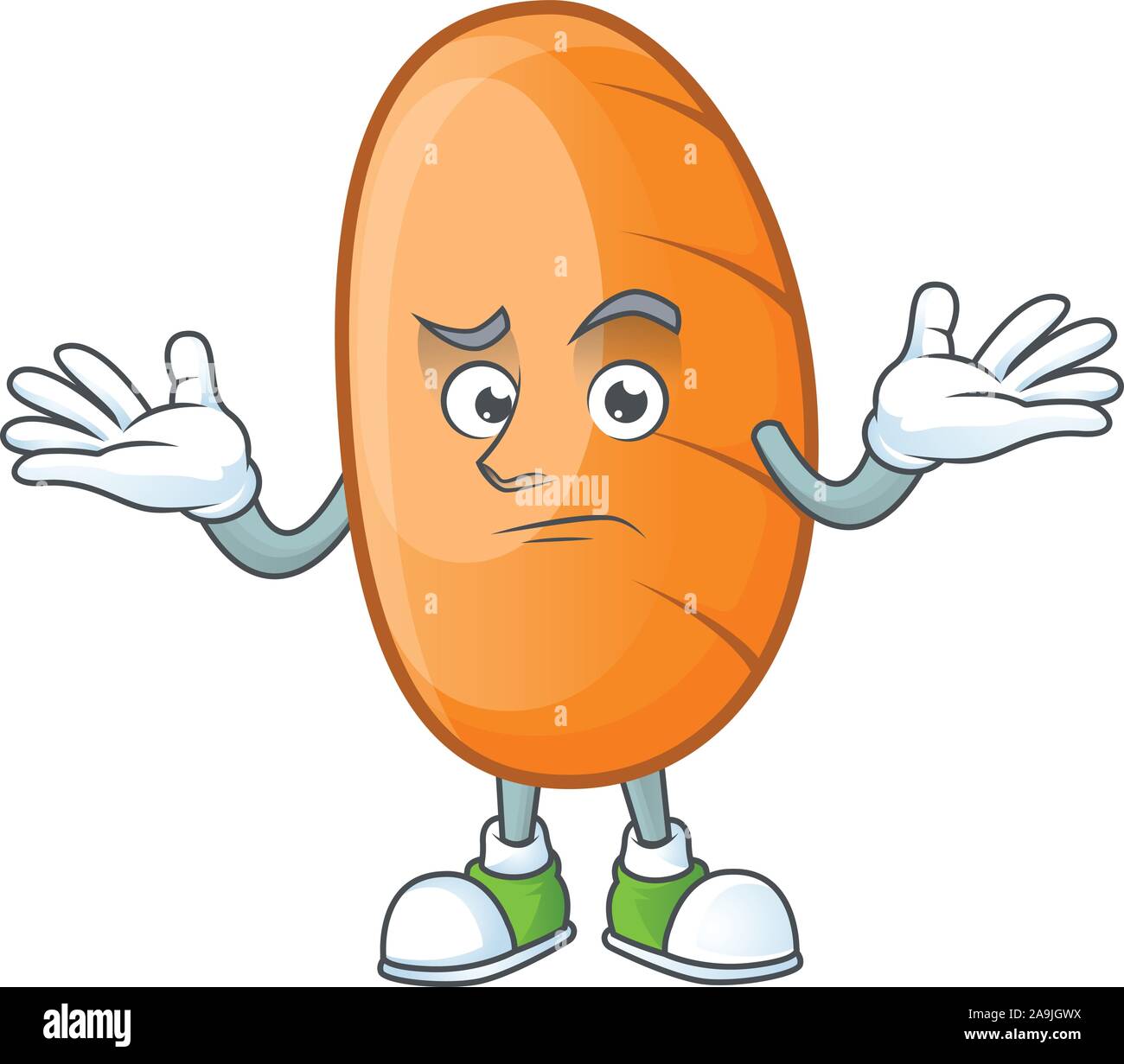 Long loaf cartoon with the character grinning Stock Vector Image & Art ...