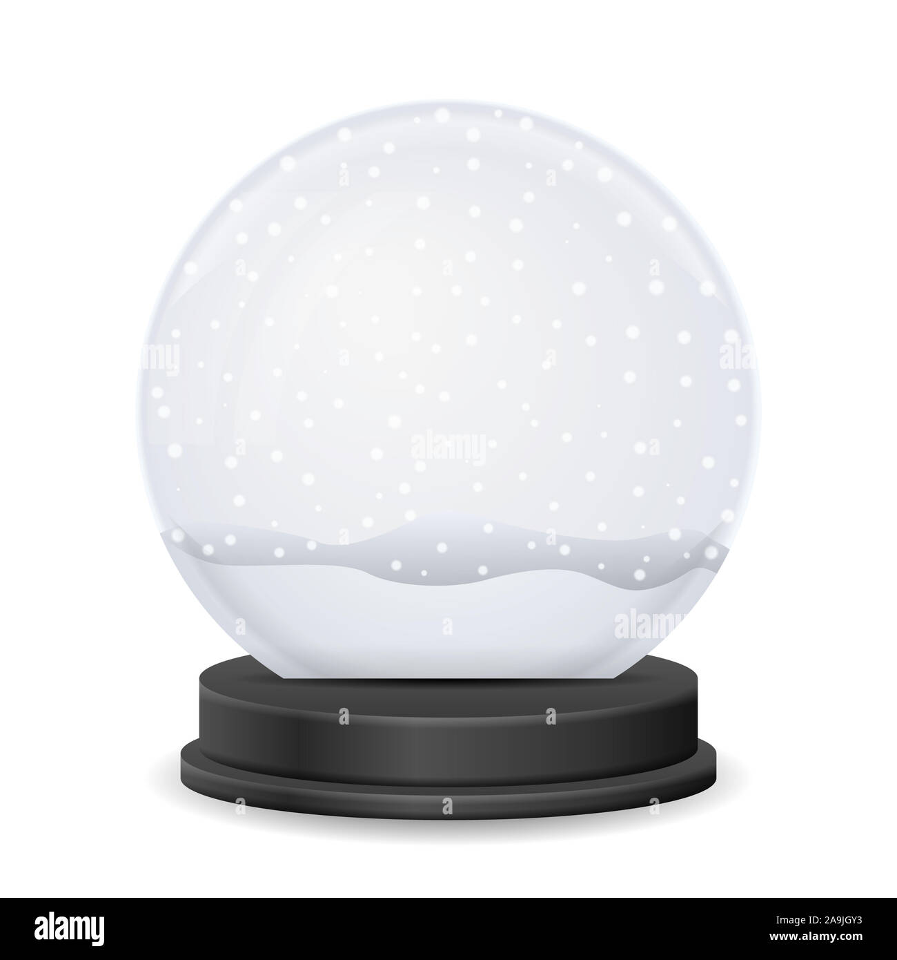 Snow globe on a white background. Vector illustration Stock Photo - Alamy
