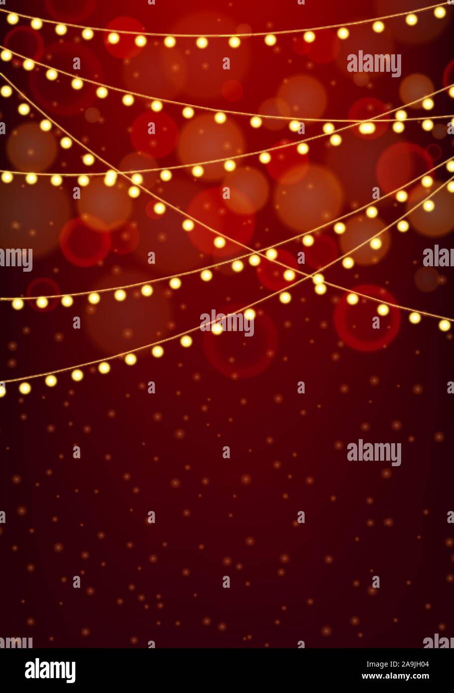 Yellow lights on red background illustration Stock Vector Image & Art ...