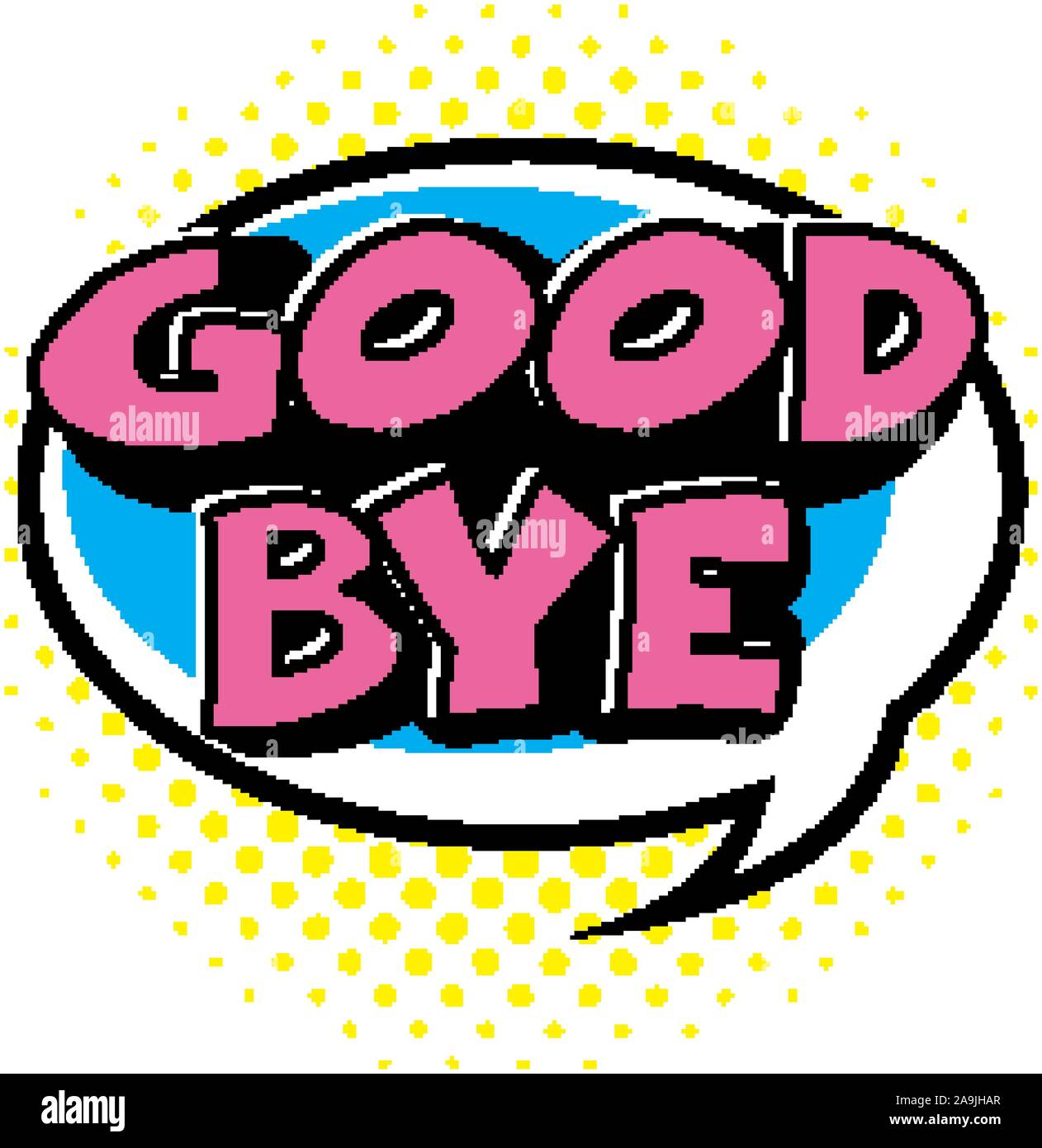 Expression words design for goodbye illustration Stock Vector Image ...