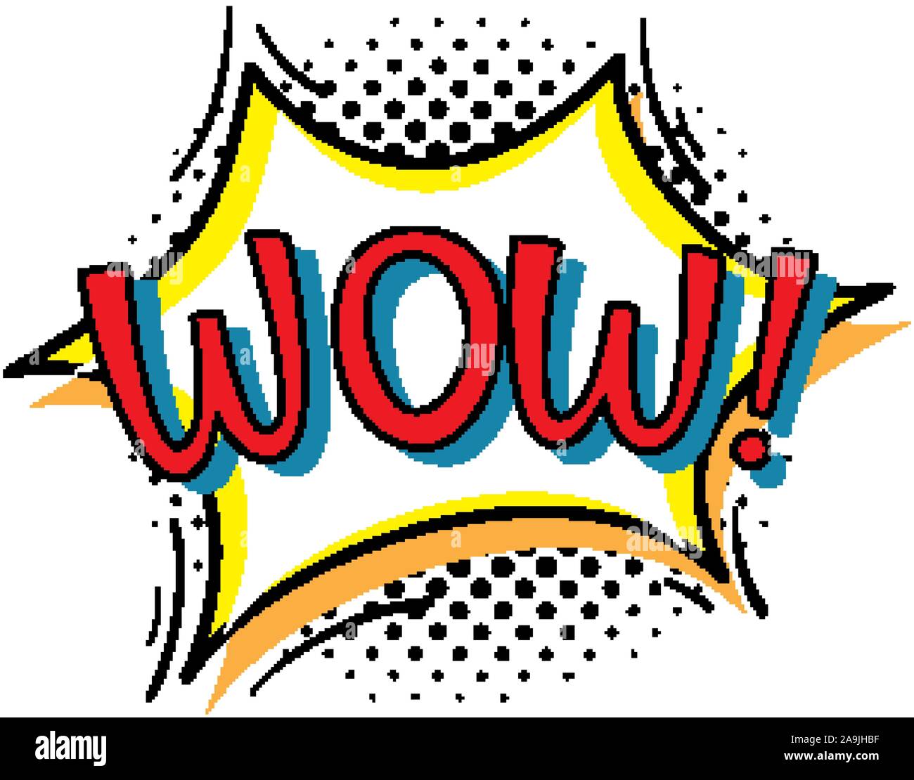 Expression words design for wow illustration Stock Vector Image & Art ...