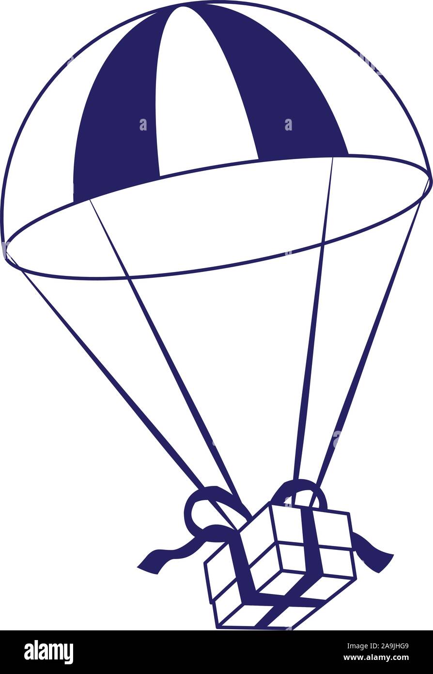 parachute with gift box, flat design Stock Vector Image & Art - Alamy