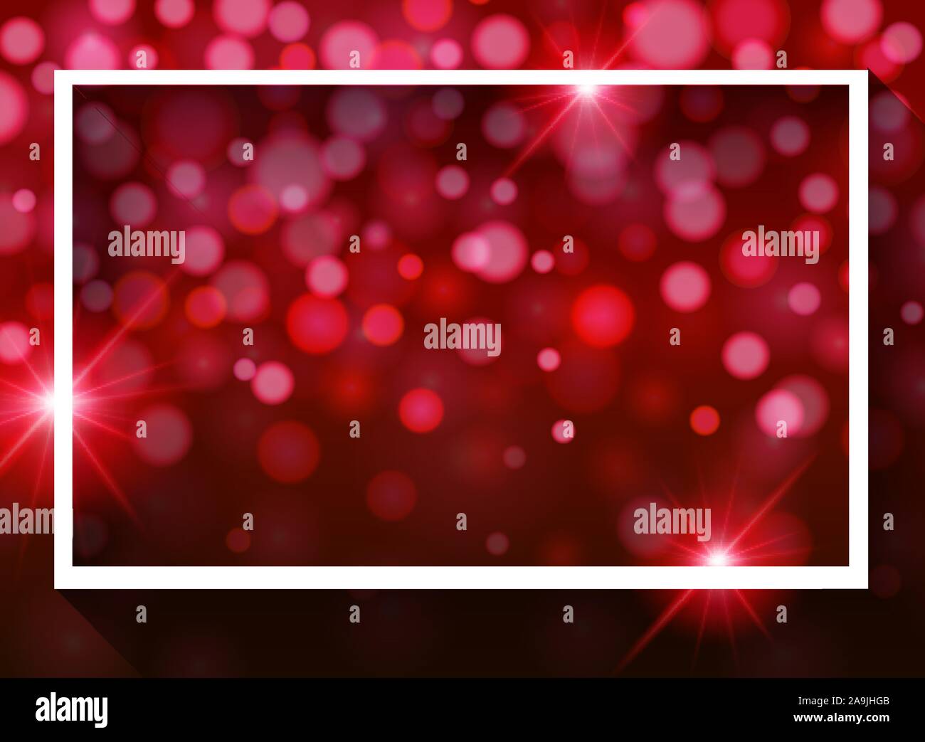 Frame template design with red light illustration Stock Vector Image ...