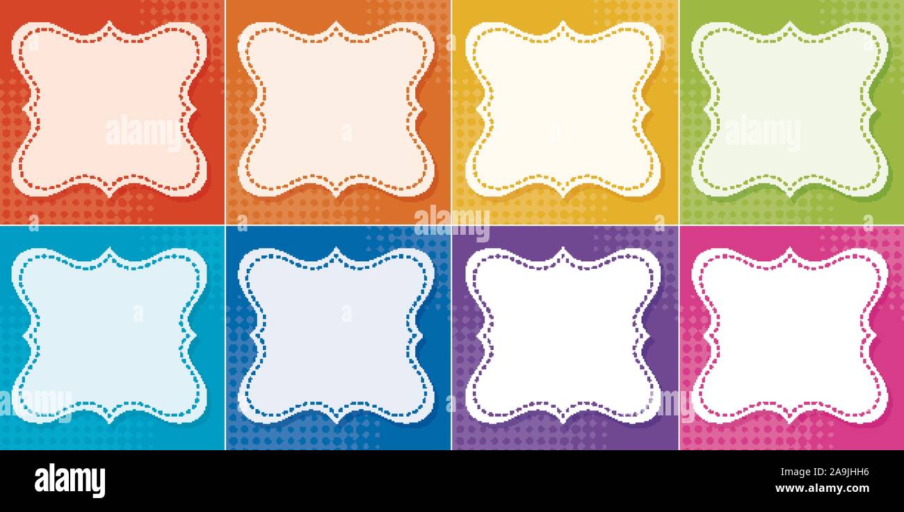 Background template in eight colors illustration Stock Vector Image ...