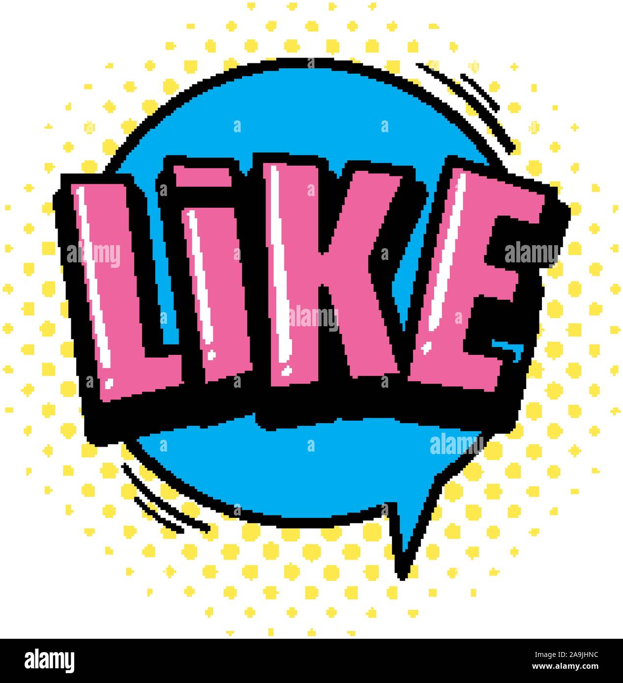 Expression words design for like illustration Stock Vector Image & Art ...