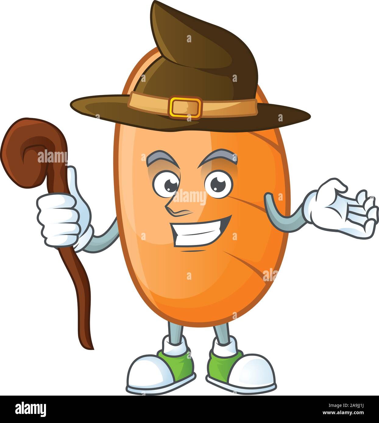 Long loaf cartoon character with witch mascot Stock Vector Image & Art ...