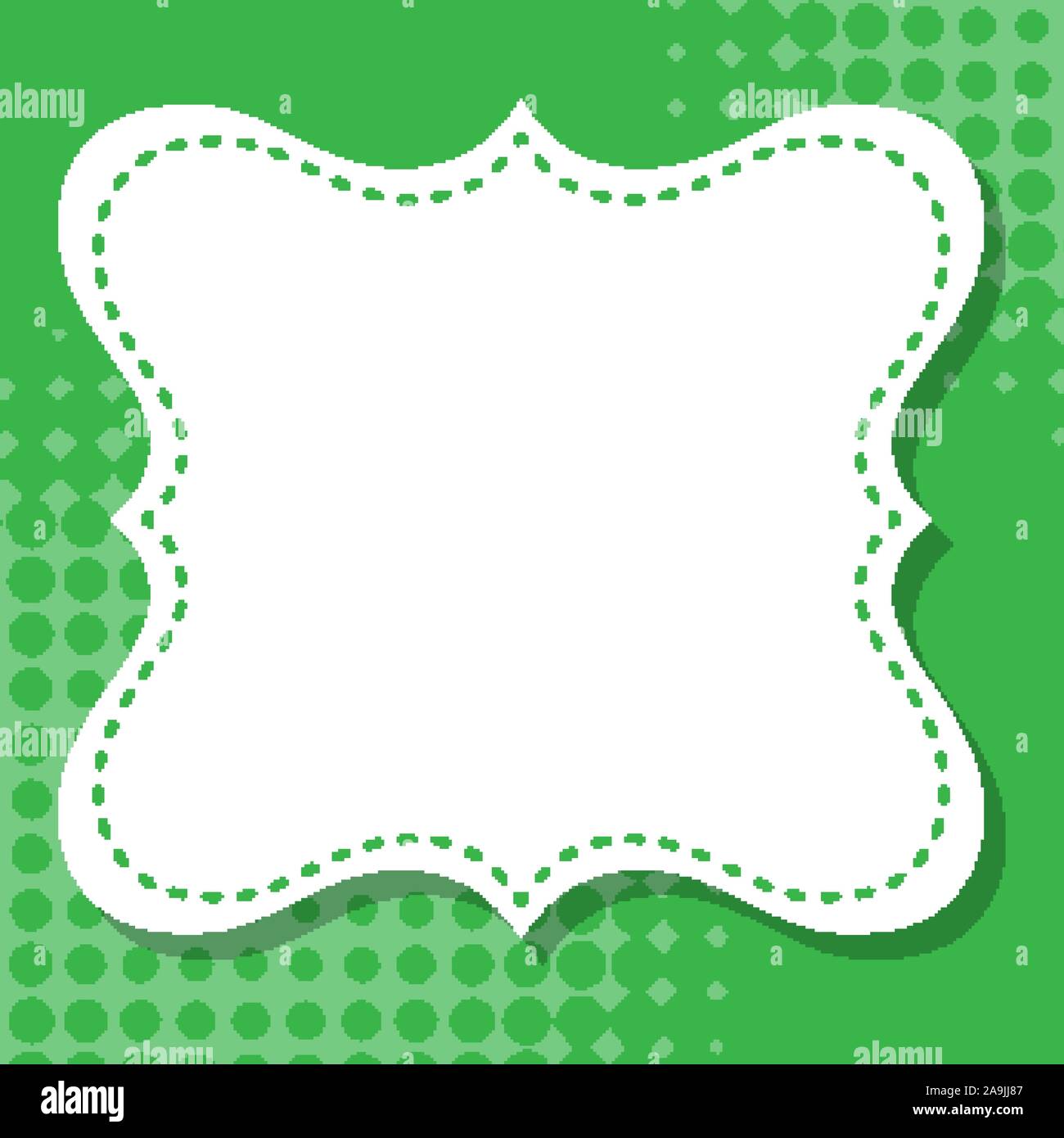 Frame template design with green dots illustration Stock Vector Image ...