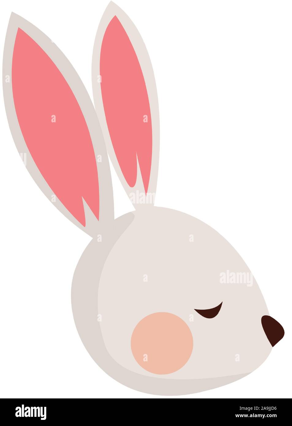 cute rabbit icon, flat design Stock Vector Image & Art - Alamy