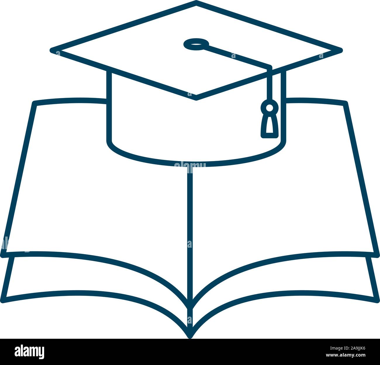 graduation hat with text book Stock Vector Image & Art - Alamy