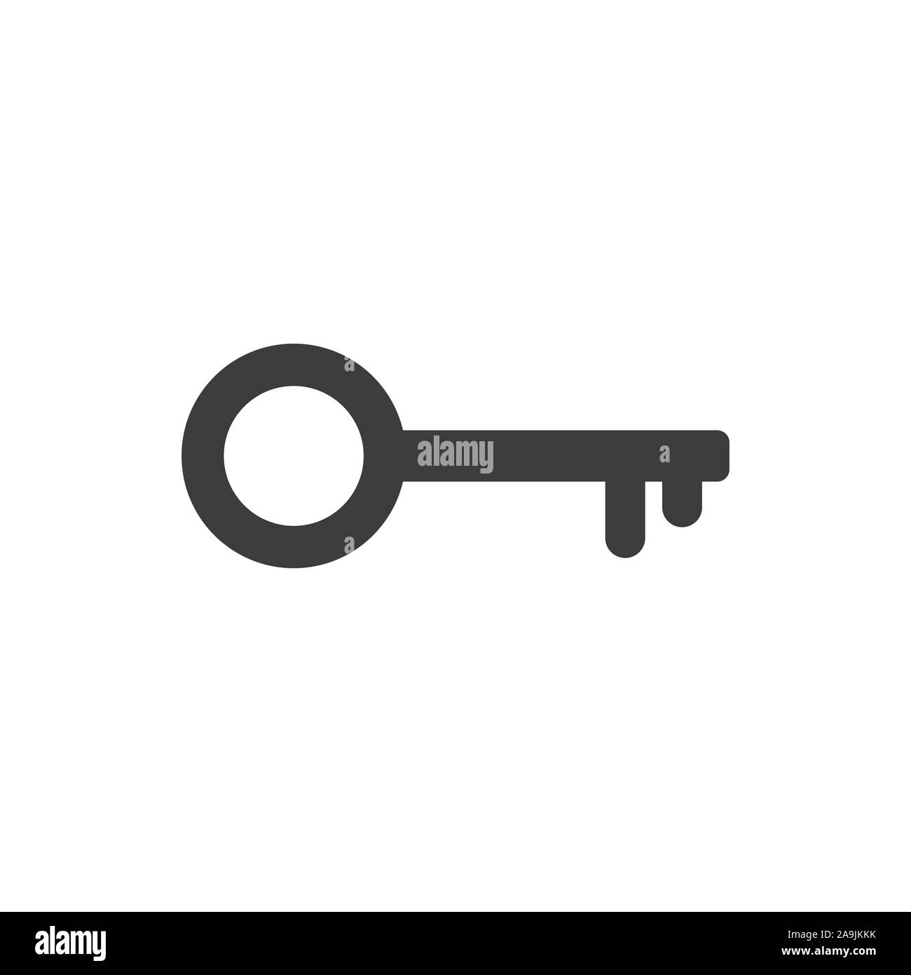 Vintage key silhouette black lock safety secret symbol Stock Vector ...