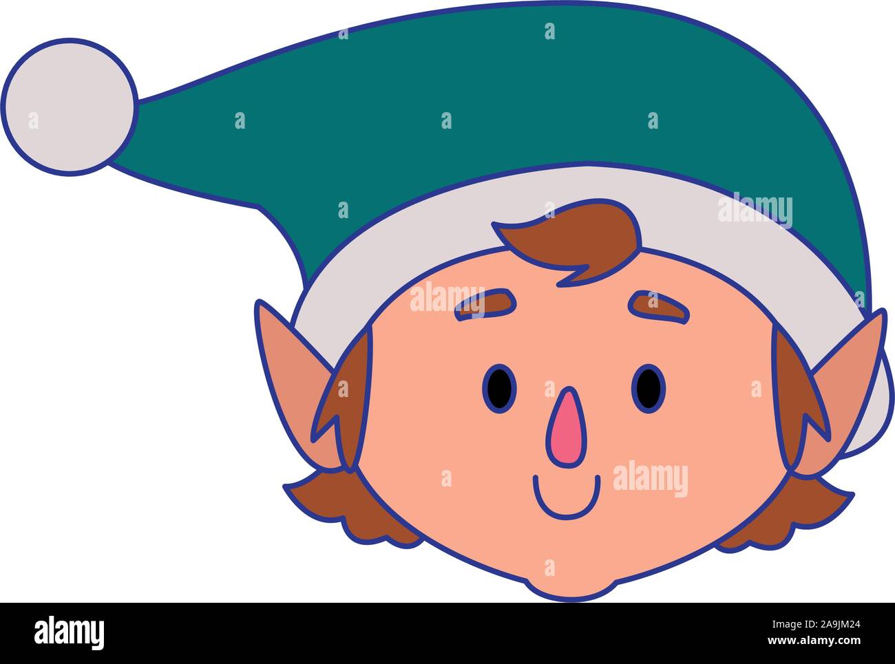 christmas elf face icon, colorful design Stock Vector Image & Art - Alamy