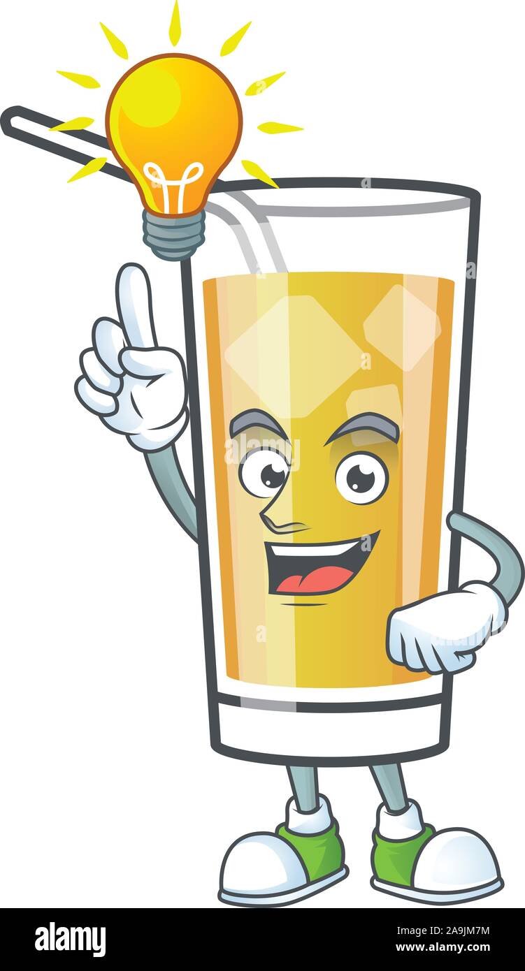 Apple cider cartoon with mascot character have an idea Stock Vector ...