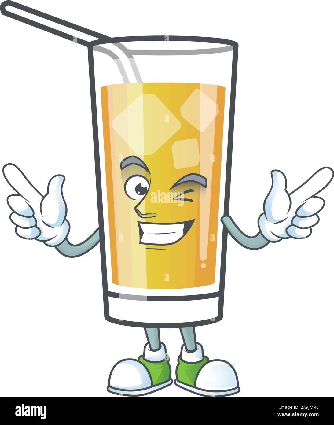 Cartoon apple cider with the character wink Stock Vector Image & Art ...