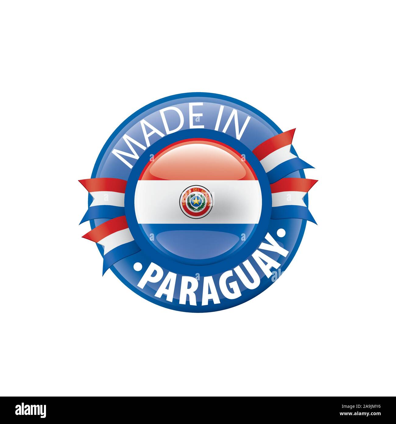 Paraguay flag, vector illustration on a white background Stock Vector ...