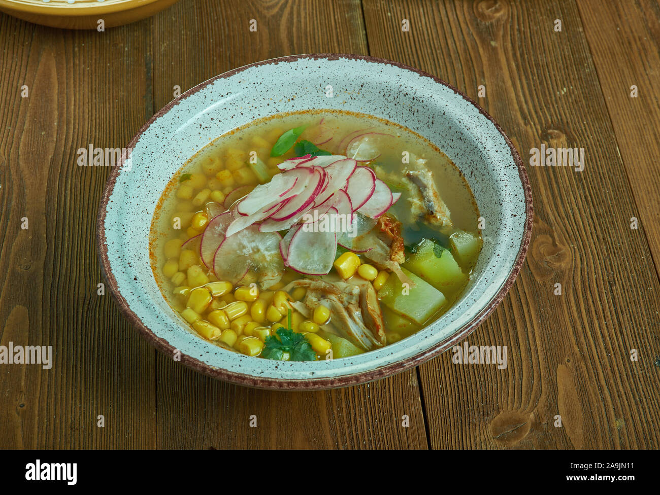 Pozole rojo, Authentic Traditional Mexican pozole Stock Photo - Alamy