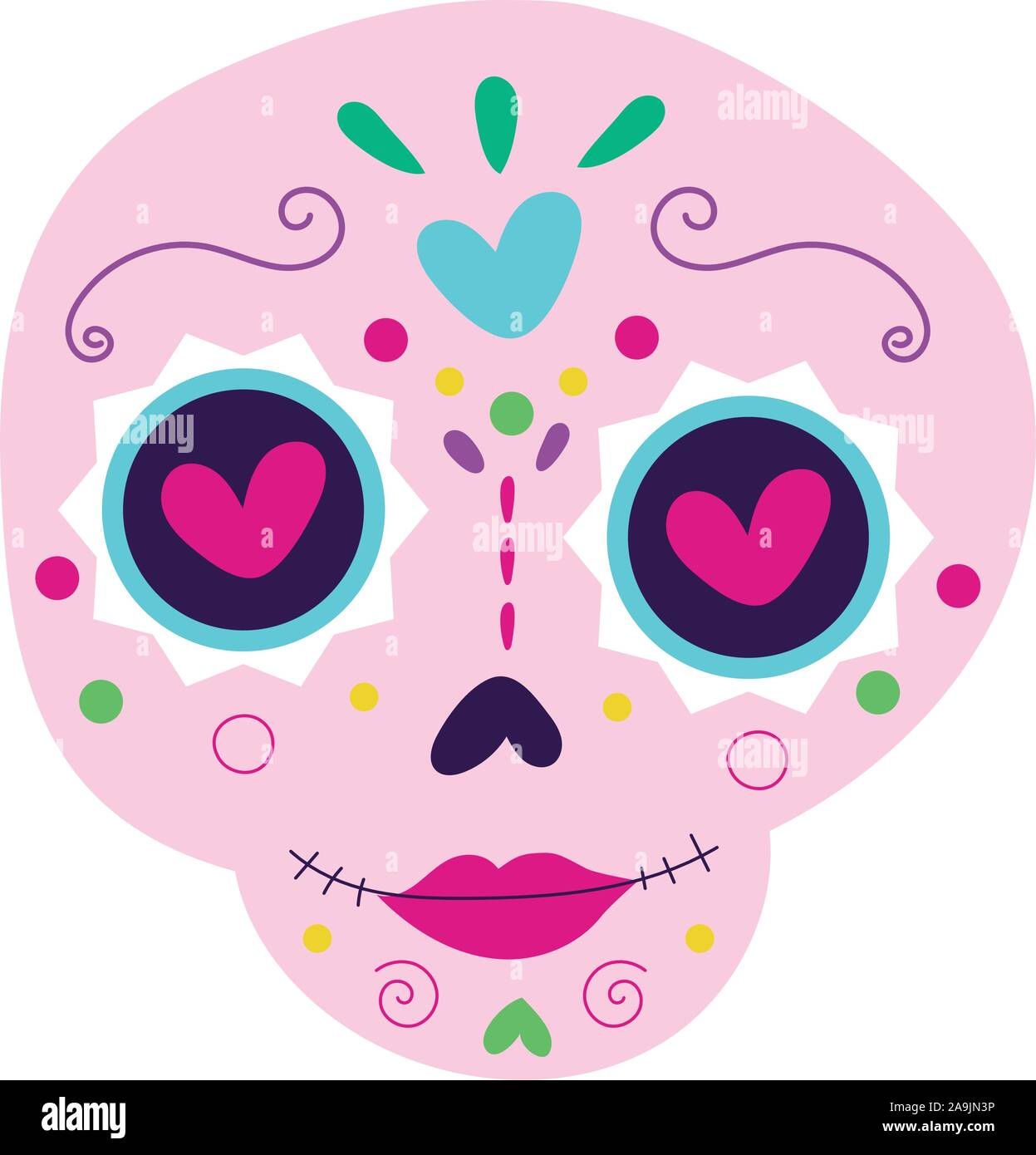 skull head mask painted icon Stock Vector Image & Art - Alamy