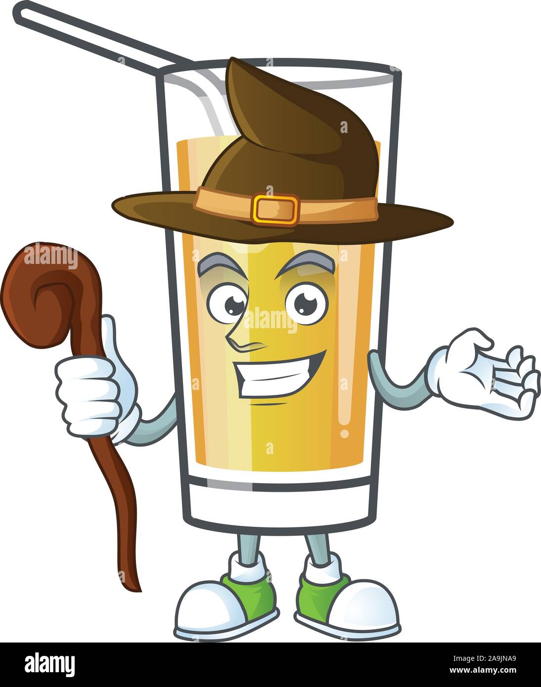 Character witch in the apple cider cartoon Stock Vector Image & Art - Alamy