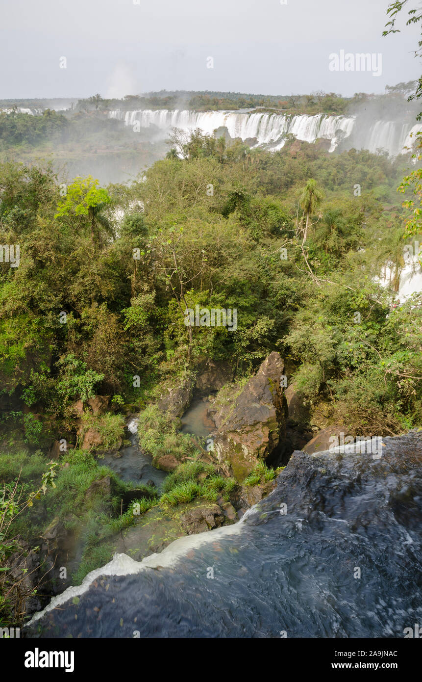overview of landscape to iguacu waterfalls in Brazil Stock Photo - Alamy