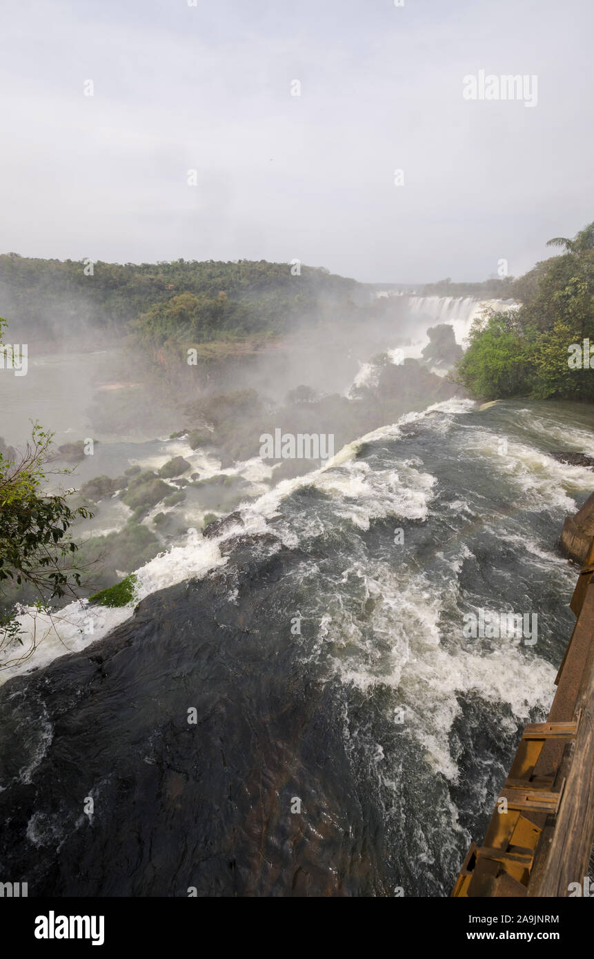 overview of landscape to iguacu waterfalls in Brazil Stock Photo - Alamy