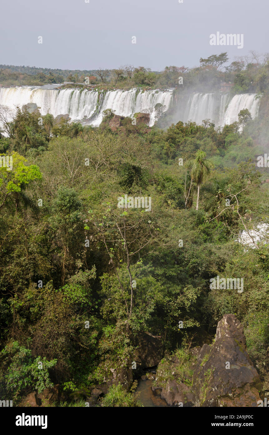 overview of landscape to iguacu waterfalls in Brazil Stock Photo - Alamy