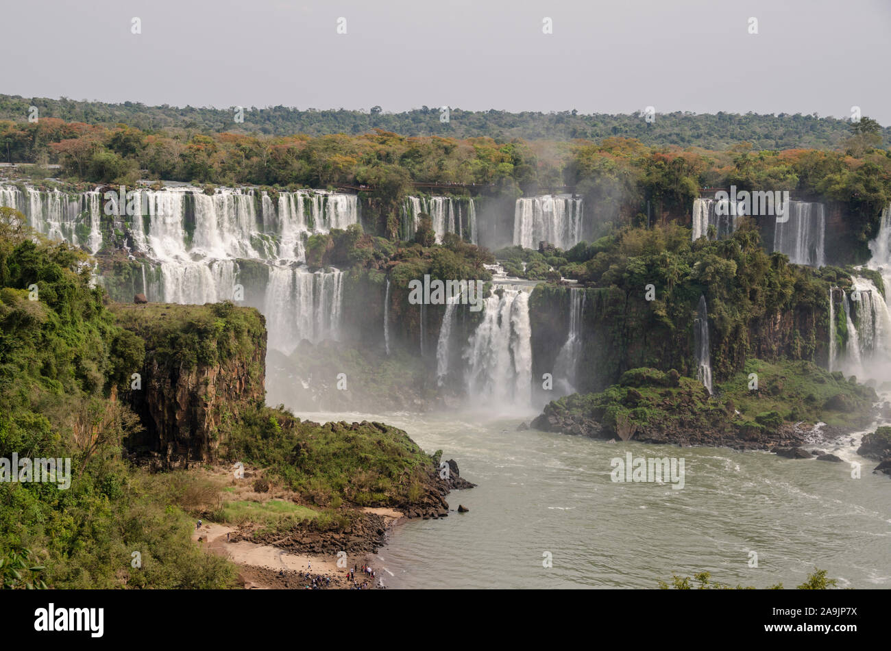 overview of landscape to iguacu waterfalls in Brazil Stock Photo - Alamy