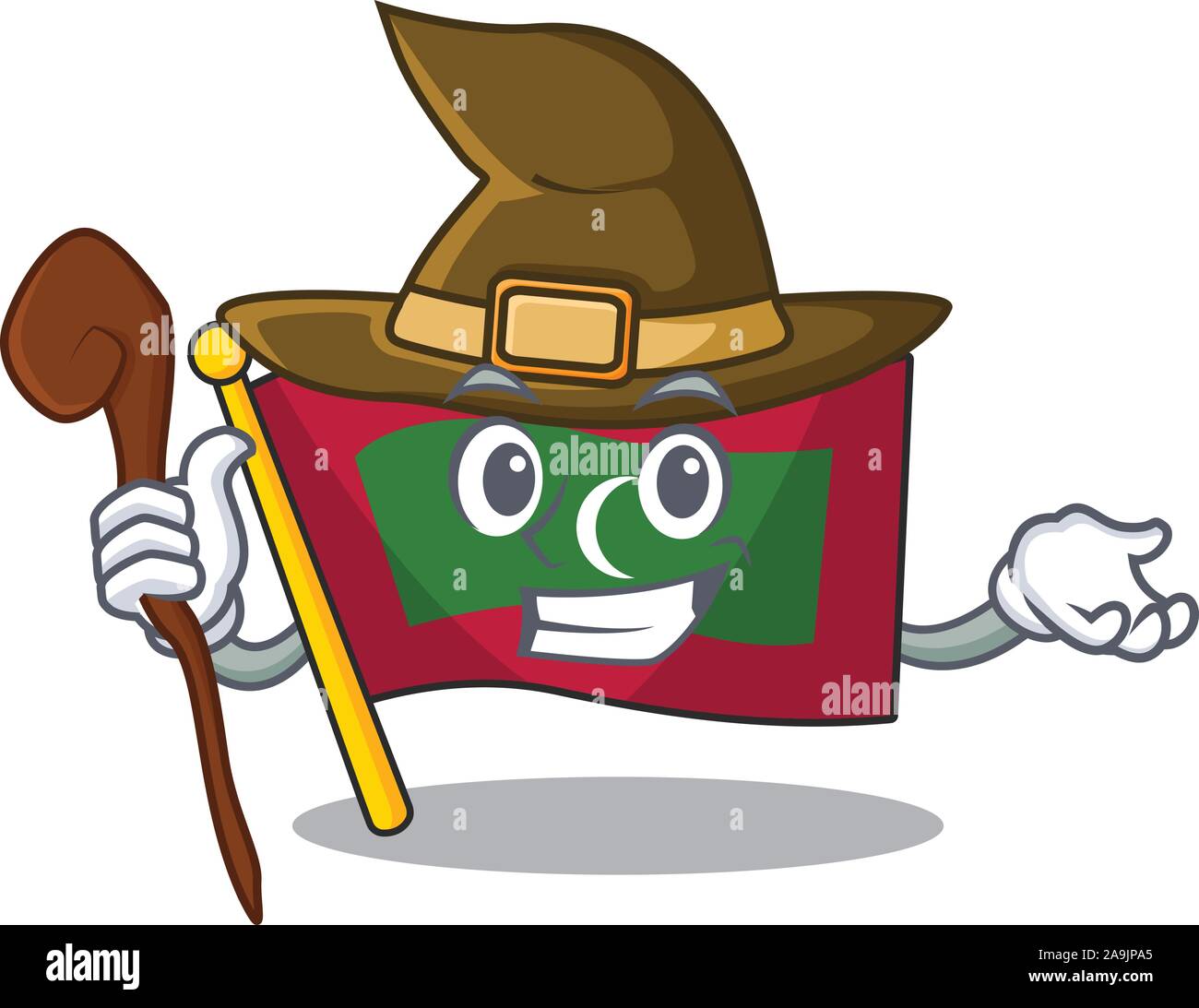 Mascot flag maldives with in witch character Stock Vector Image & Art ...