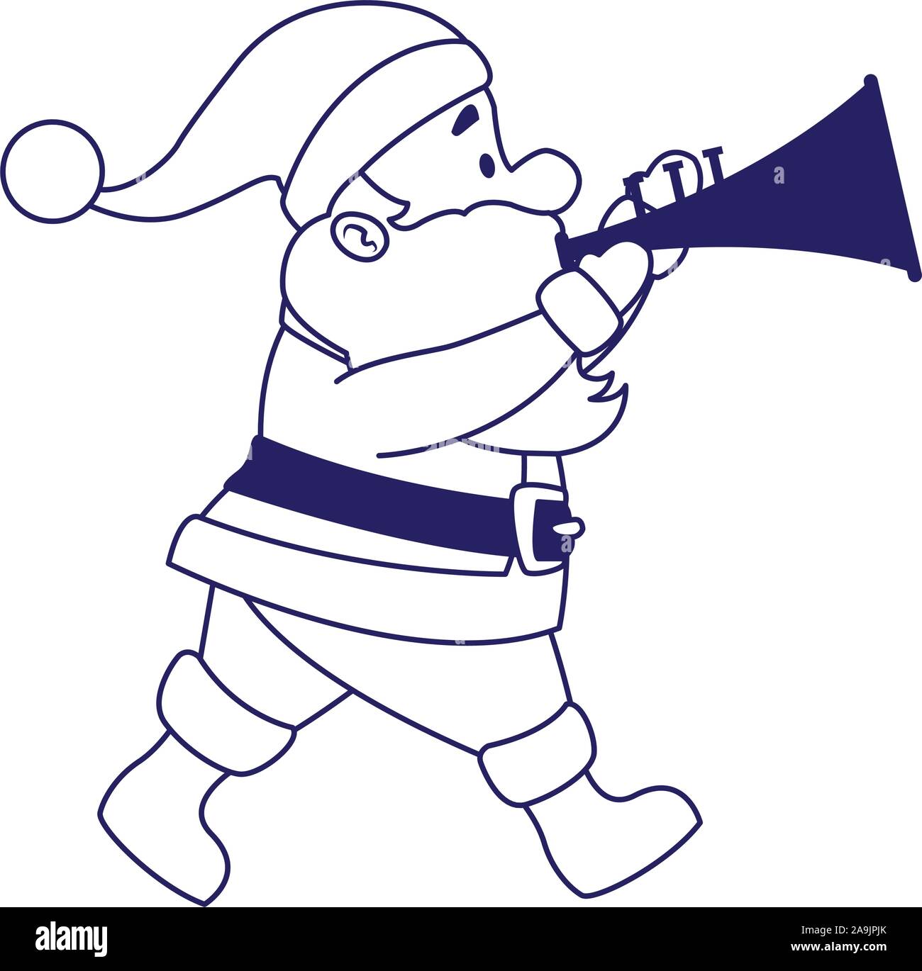 Santa claus playing instrument Stock Vector Images - Alamy