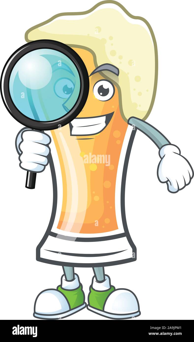 Mascot a detective in the cartoon beer glass Stock Vector Image & Art ...