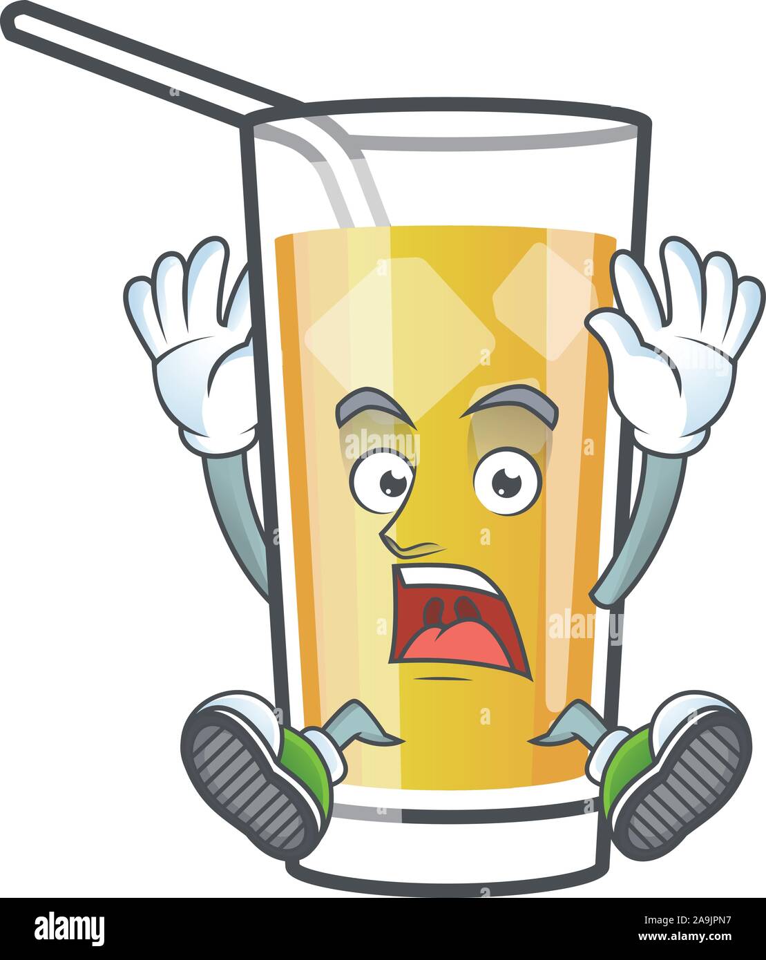 Cartoon apple cider with the character successful Stock Vector Image ...