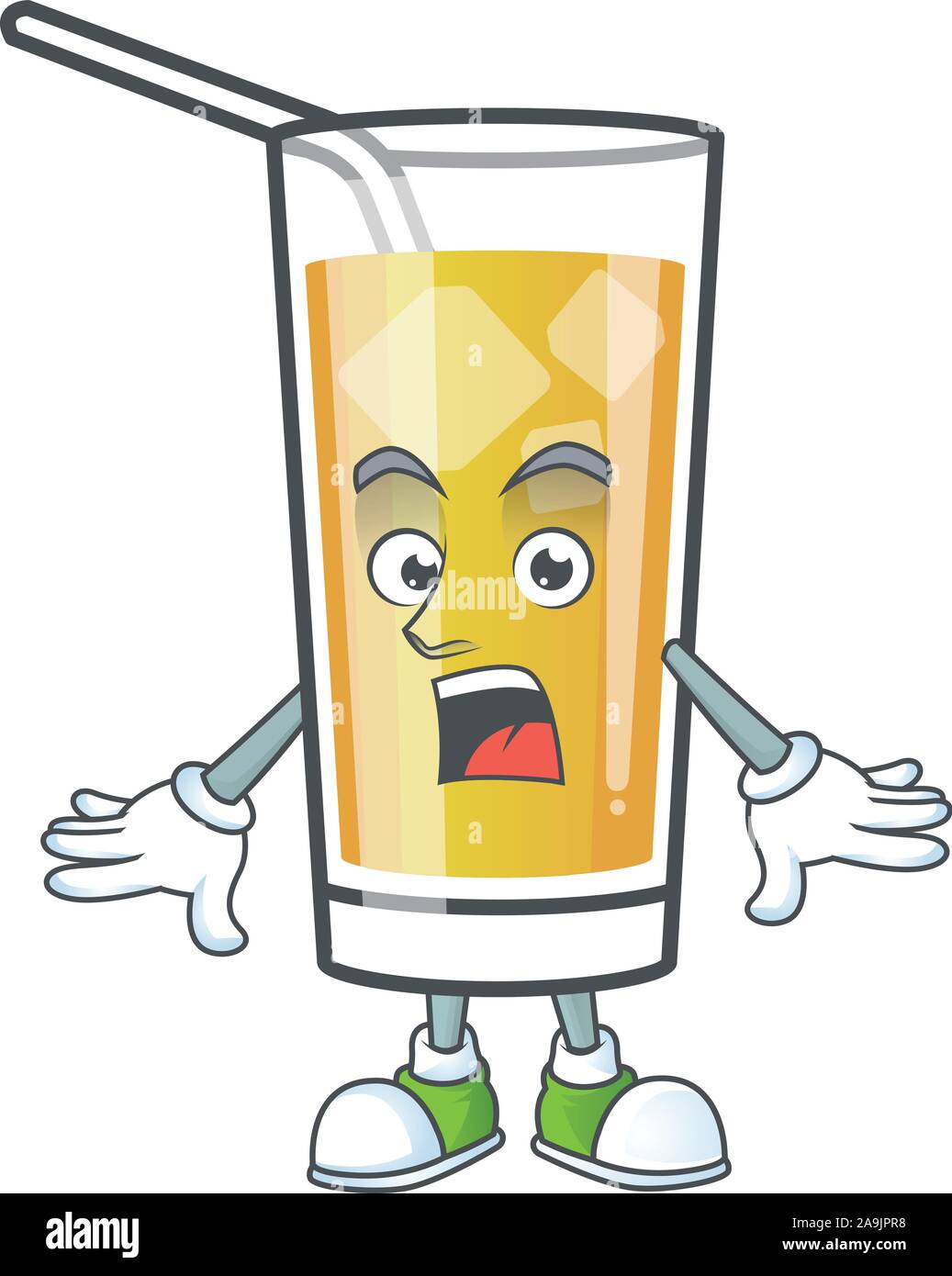 Character surprised in the apple cider cartoon Stock Vector Image & Art ...