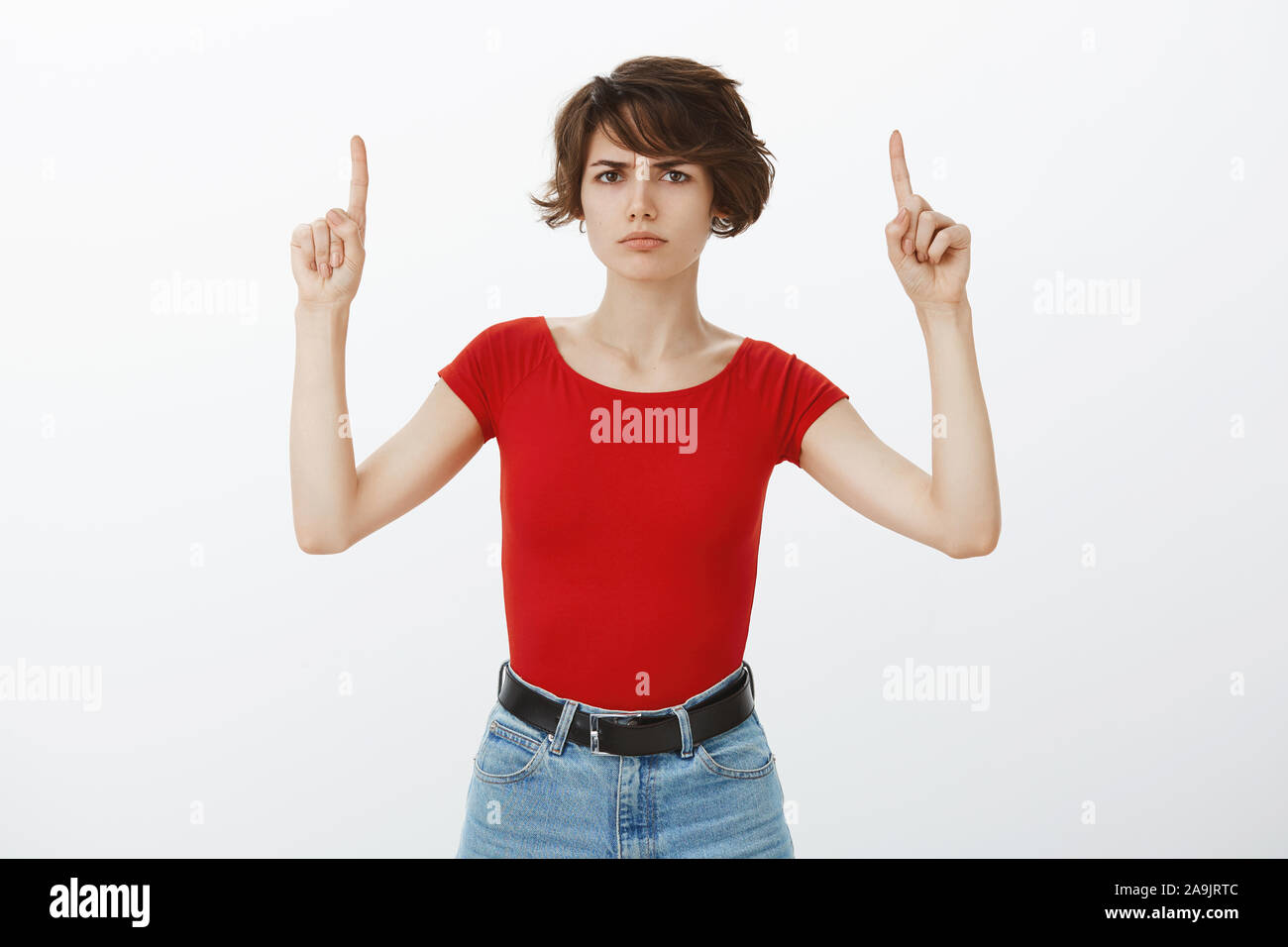 Jealous upset moody sulking cute girlfriend short pixie haircut ...