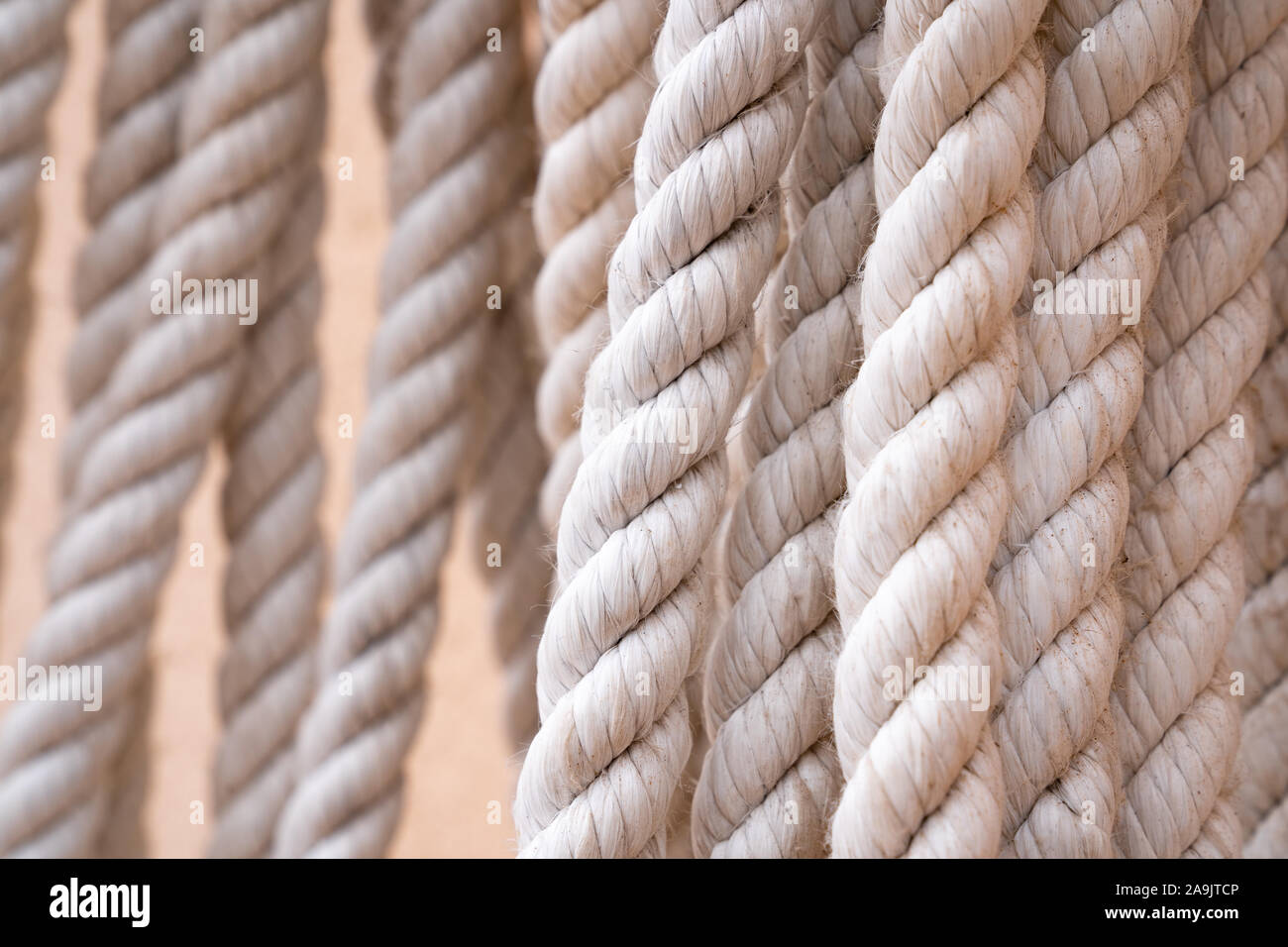 Natural rough ropes close up Stock Photo - Alamy